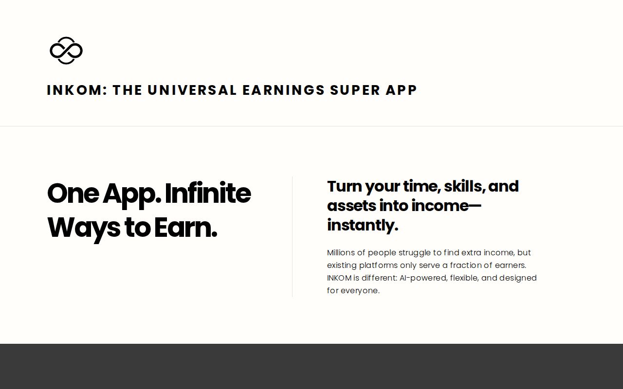 INKOM: The Universal Earnings Super App